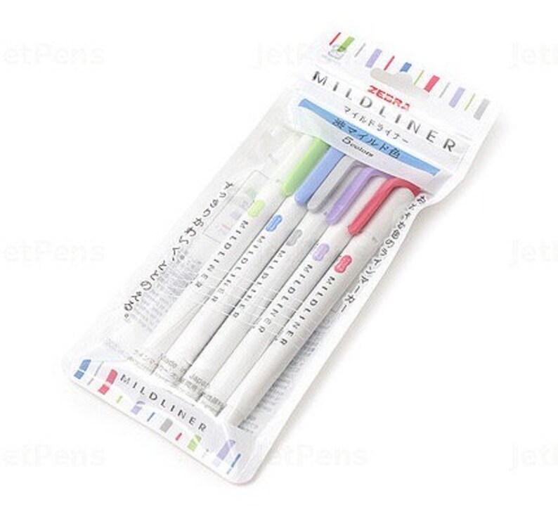 ZEBRA Mildliner Double-sided Highlighter - Fine / Bold - 5 MILD Color ...
