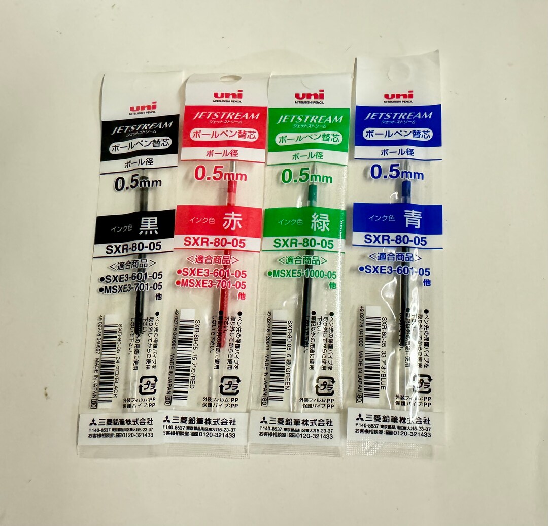 Mitsubishi UNI Jetstream 4&1 Metal 4 Color Pen Refill 4 Pcs. - Etsy