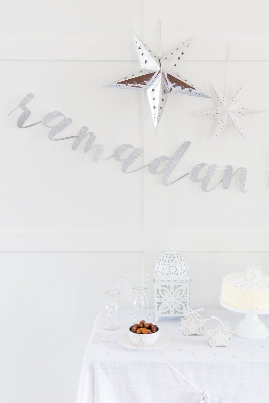 Silver Paper Lantern 12inch | Wedding Decor | Silver Star Paper Lantern ...