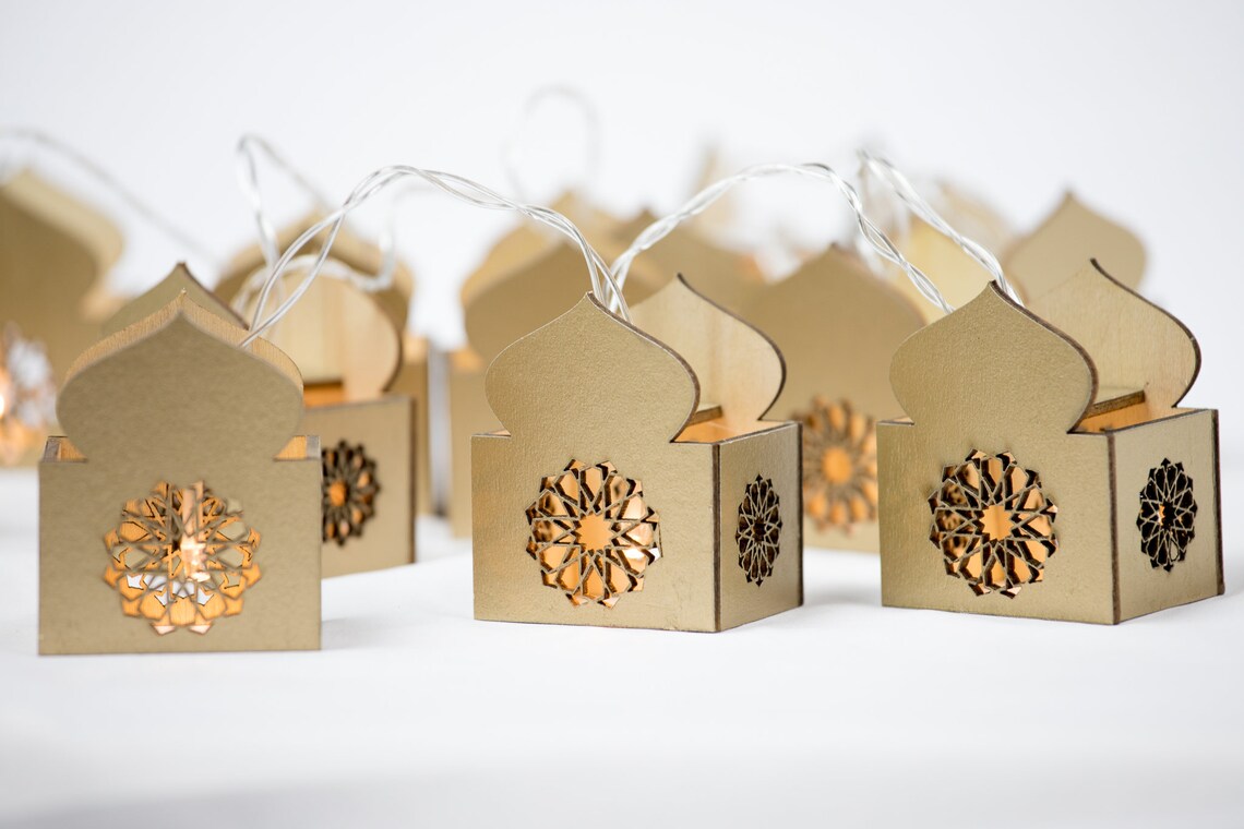 Gold String light Minimalist String light Boho String | Etsy