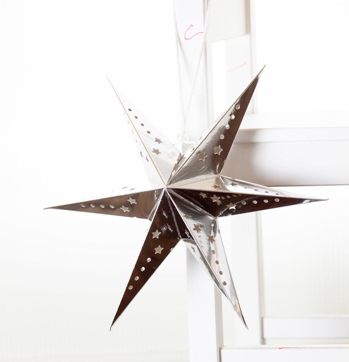 Silver Paper Lantern 12inch | Wedding Decor | Silver Star Paper Lantern ...