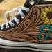 Custom Tooled Leather Converse Custom Shoes | Etsy