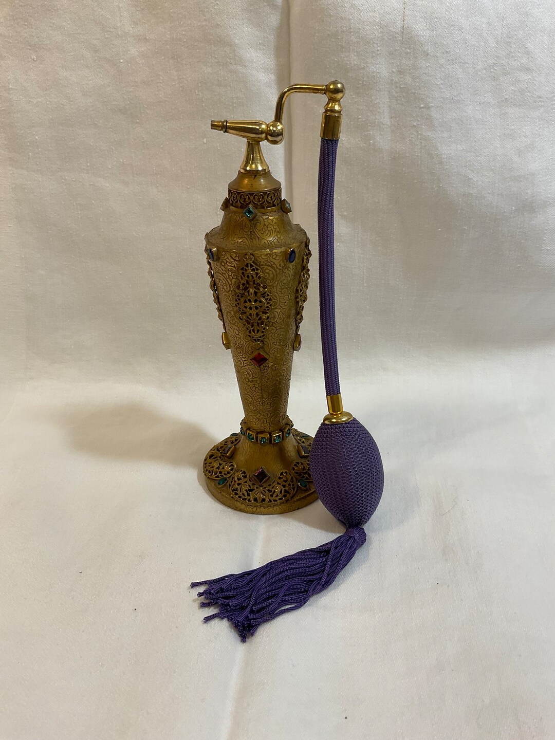 Antique Jeweled Perfume Atomizer - Etsy