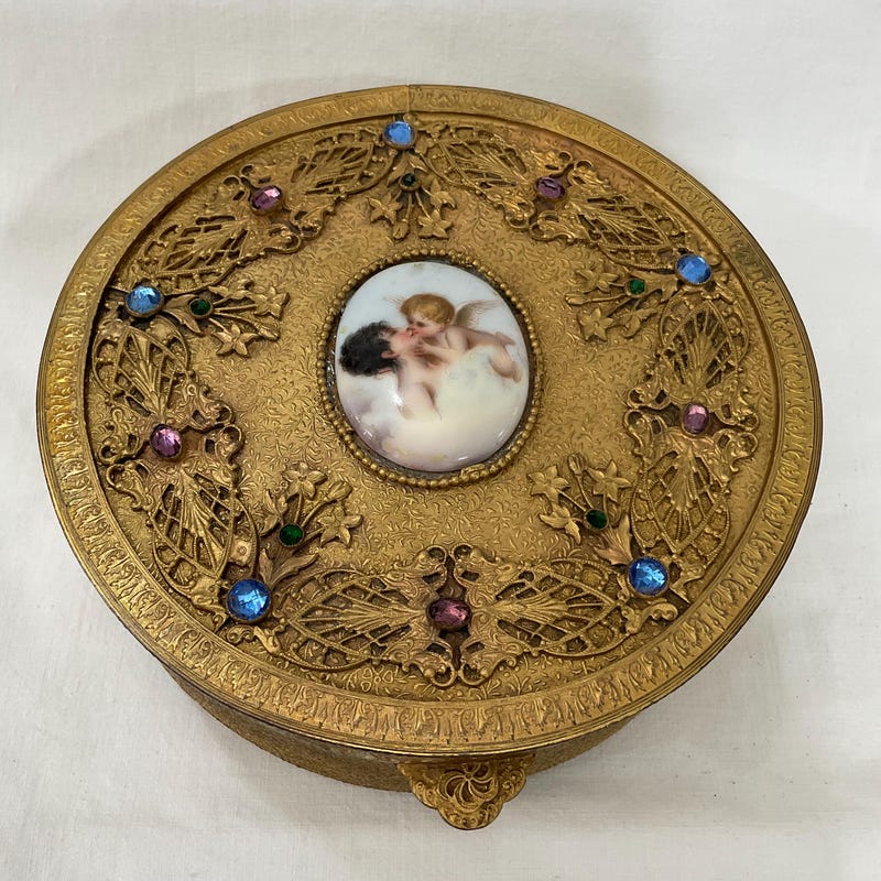 Rhinestone Jewelry Box - Etsy