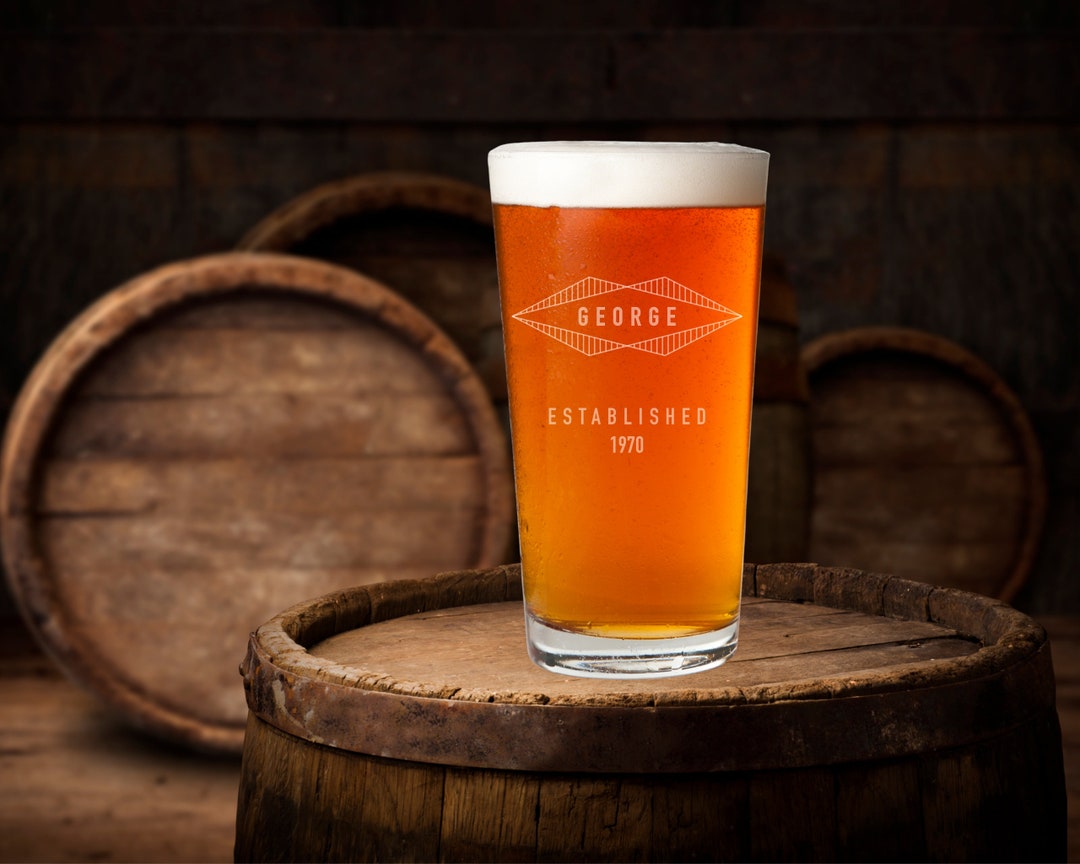 Personalized Beer Pint Glass Custom Pint Glass Personalized T For