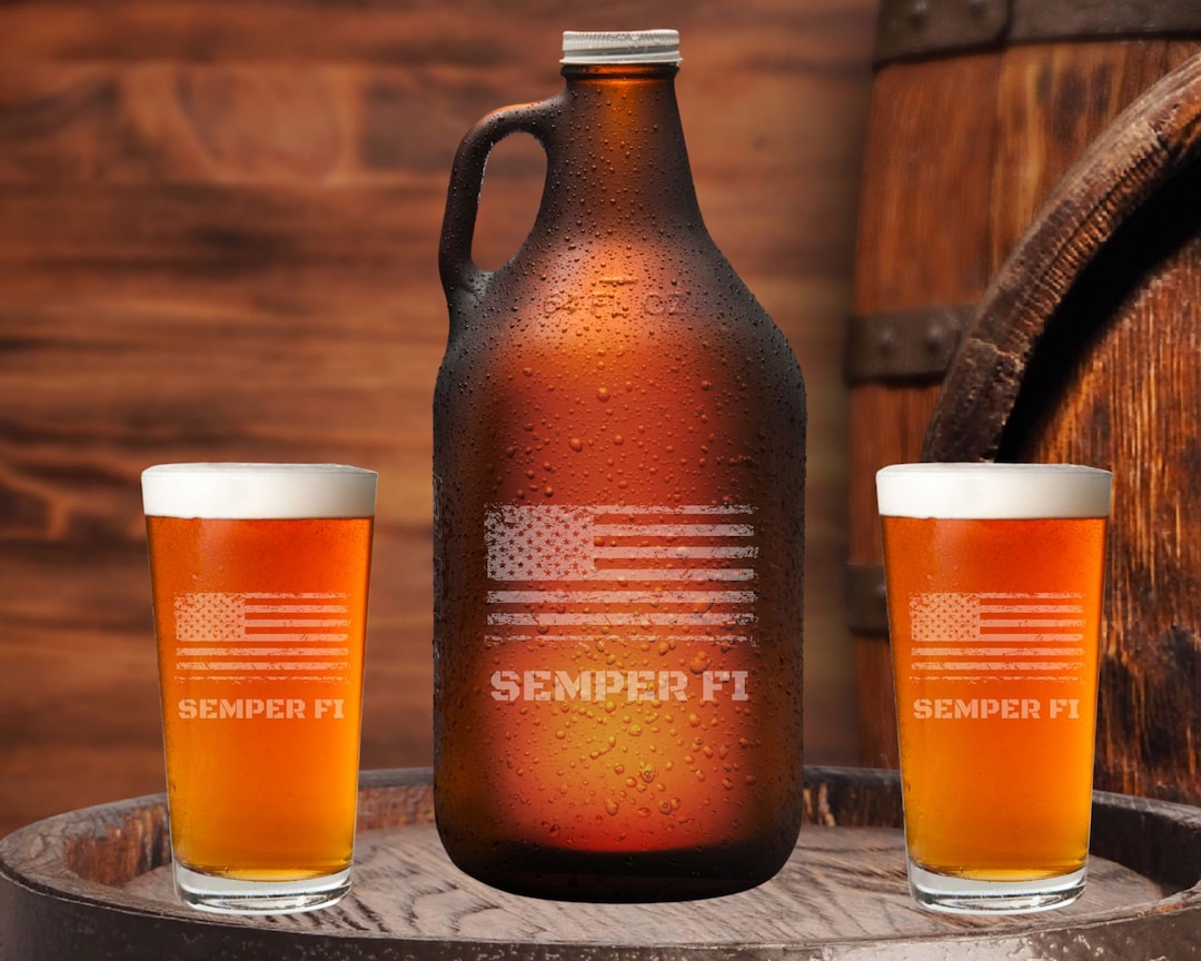 Beer Growler 64oz, Engraved Custom Growler, Husband Gift, Personalized ...