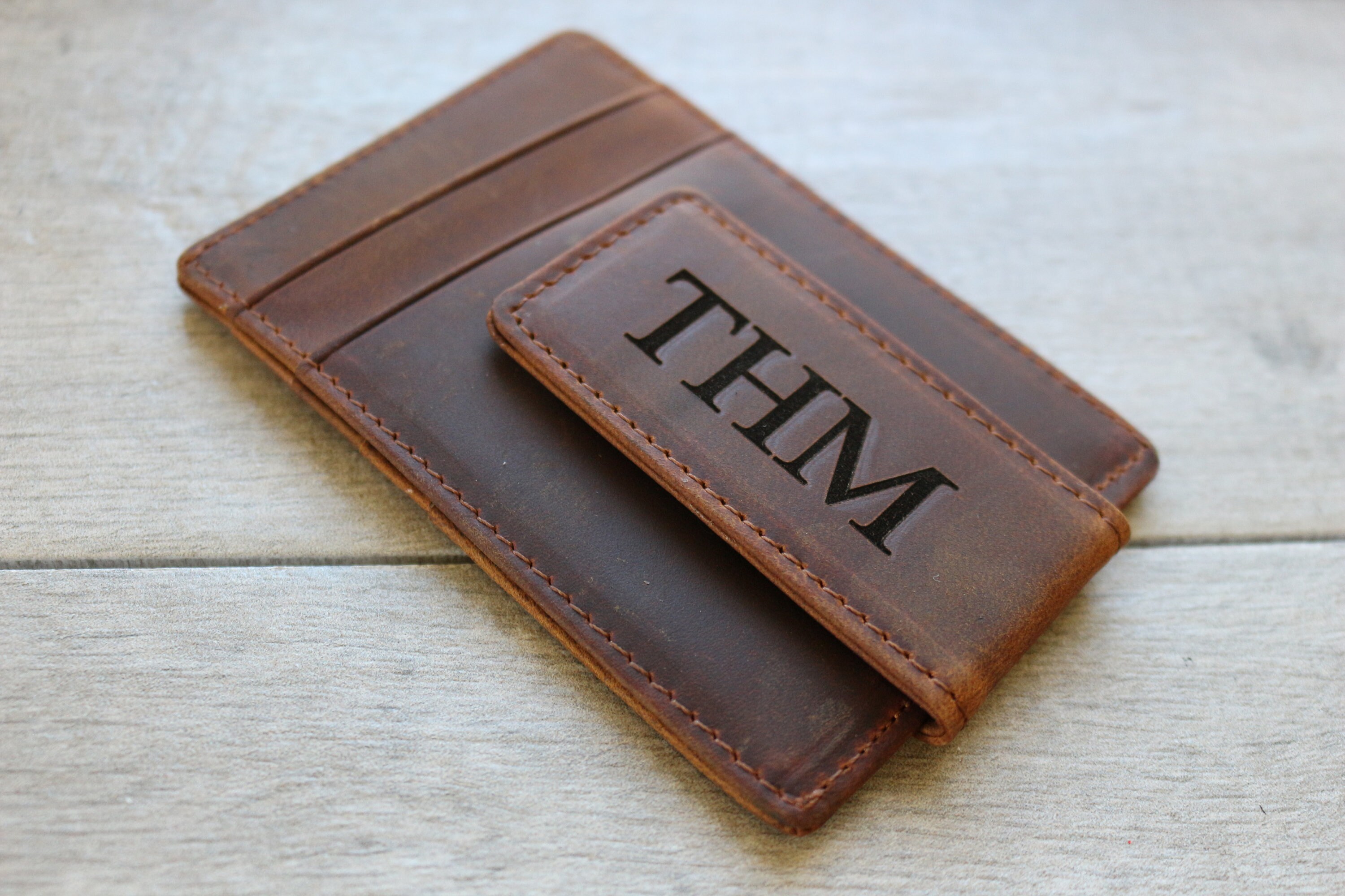 Personalized Wallet Leather Slim Wallet Engraved Wallet | Etsy