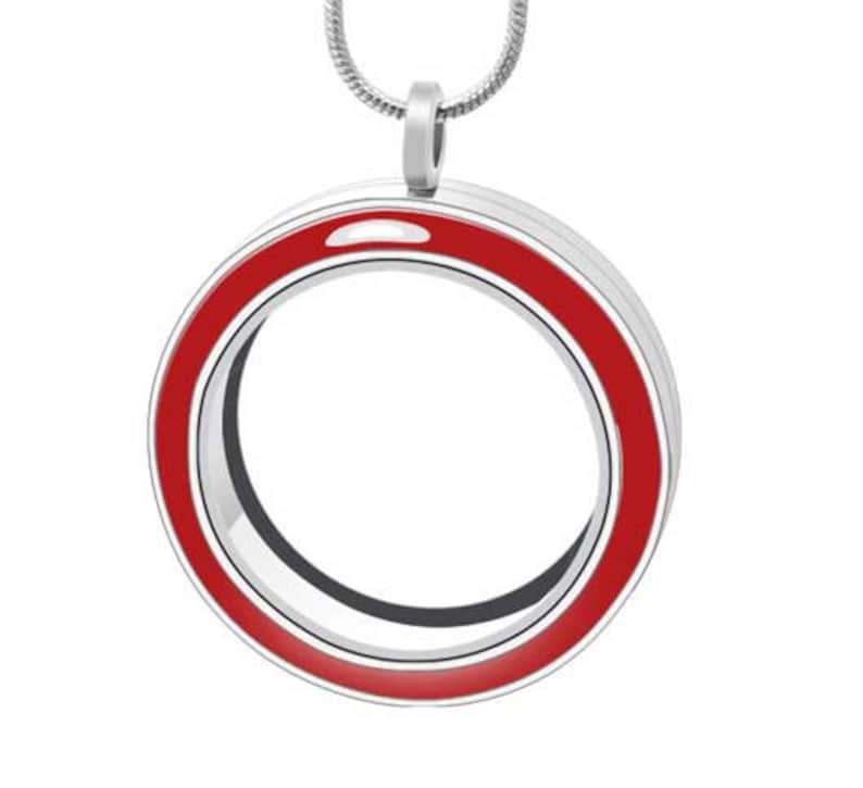 Living Memory Floating Charm 30mm Glass Locket Pendant With Necklace or ...