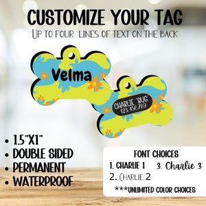 Cartoon Dog Tag - Personalized Dog Tag, Custom Dog Tag, Pet Tag, Pet ID ...