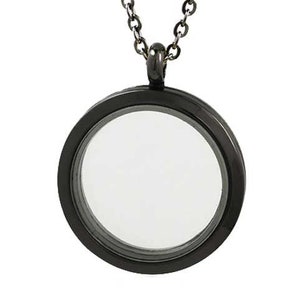 Living Memory Floating Charm 30mm Glass Locket Pendant With Necklace or ...