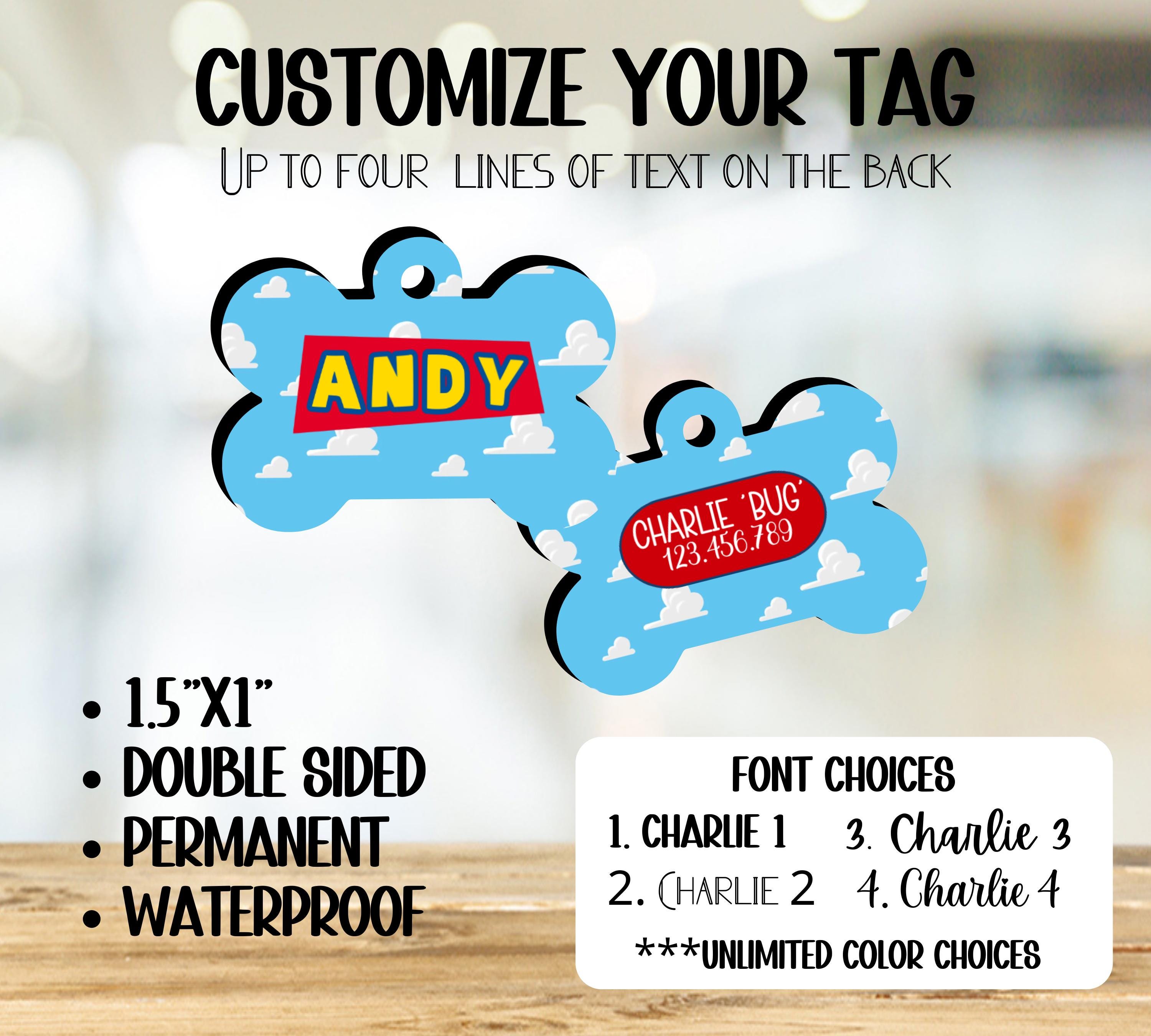 Cartoon Dog Tag - Personalized Dog Tag, Custom Dog Tag, Pet Tag, Pet ID ...