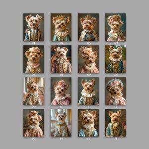 Custom Costume Portrait From Photo | Yorkie King, Royal Dog Pet in ...