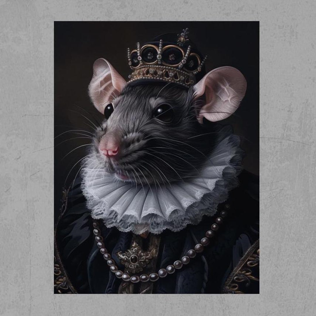 Custom Royal Rat Portrait | Noble Pet Art for Rat Lovers | Personalized ...