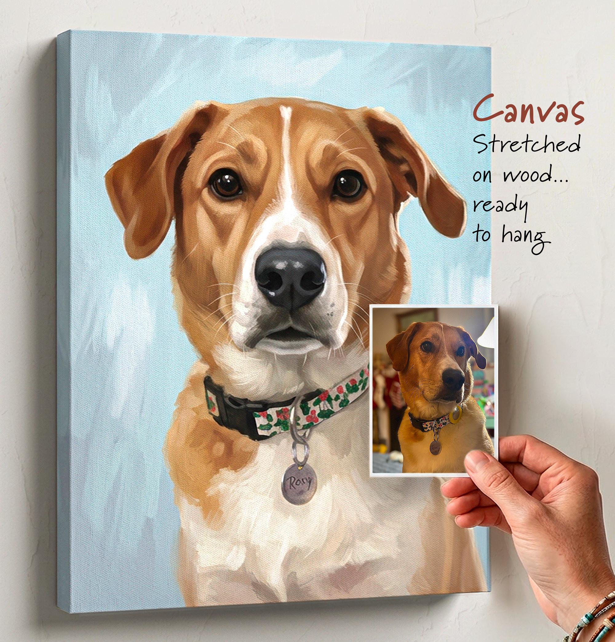 CUSTOM Portrait From Photo on Canvas, Personalized Commissioned Art ...