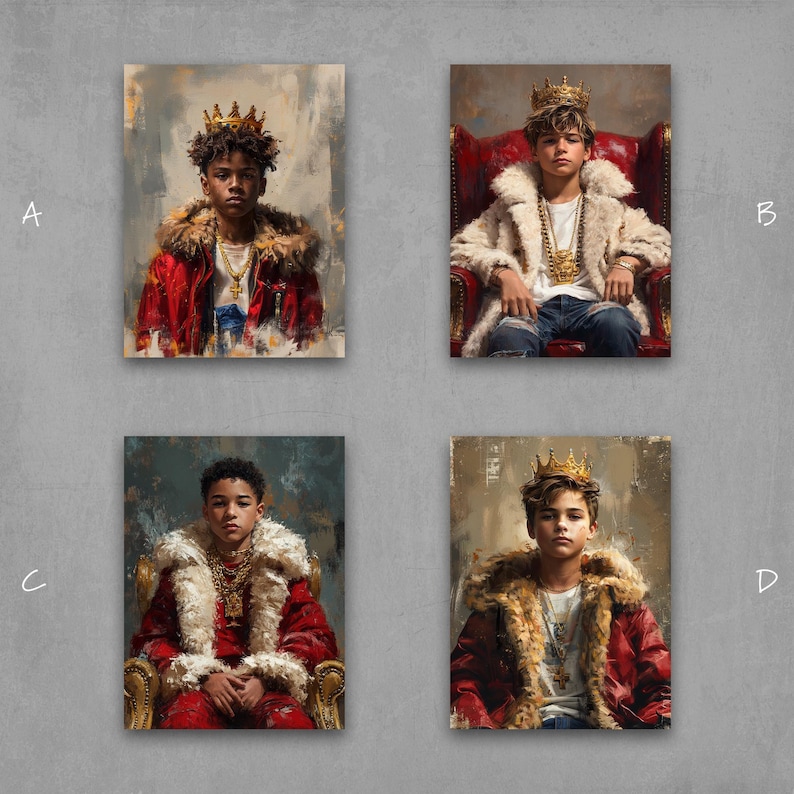 Royal Boy Portrait, Personalized Canvas (custom Sizes Available) - Etsy