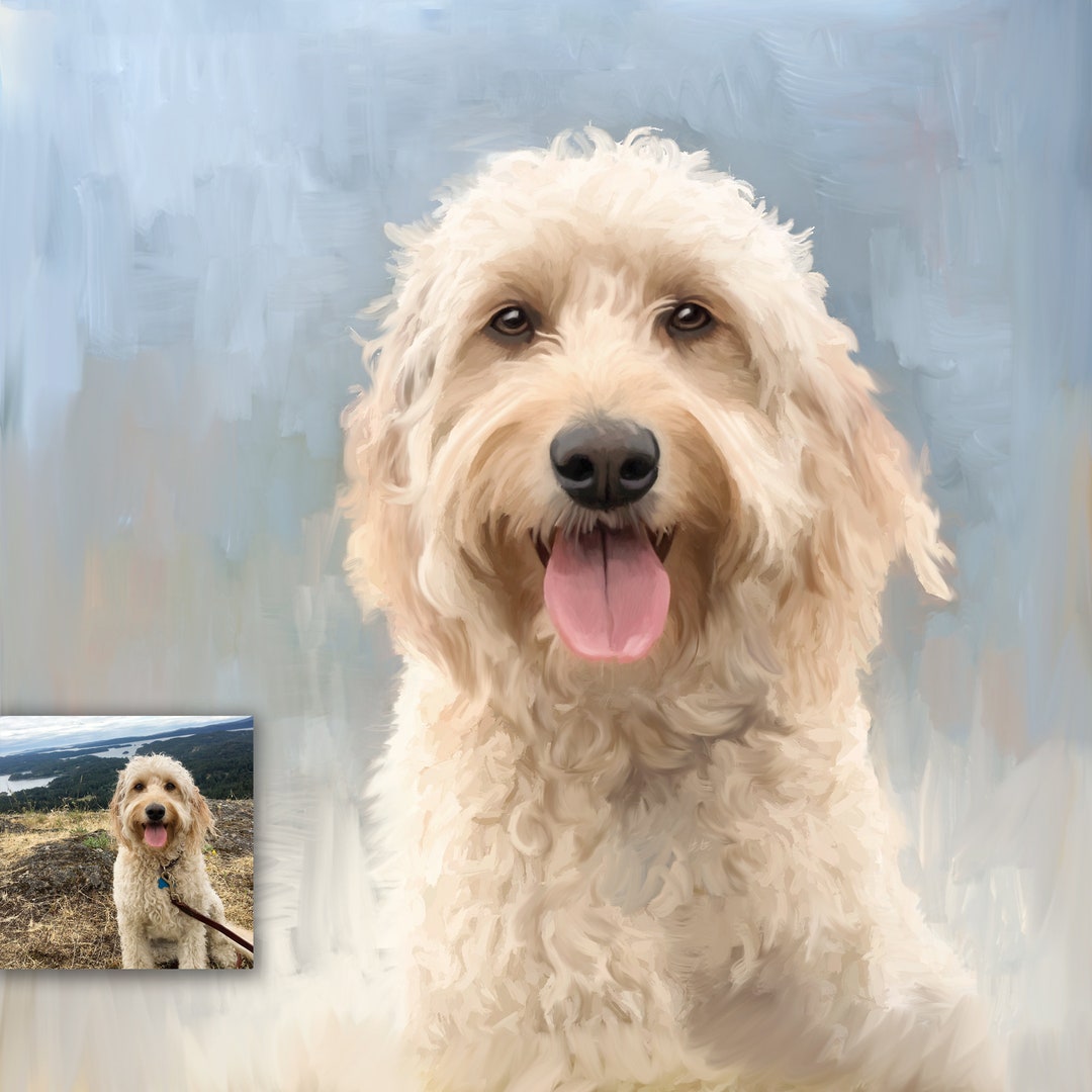 CUSTOM PET Person Portrait From Photo, Father's Day Gift, Customized ...