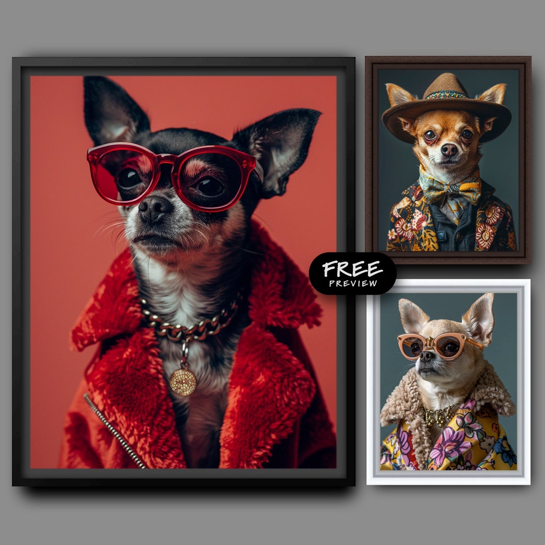 Custom Dog, Cat Costume Photo Portrait Pet Vogue Custom Bow Tie ...