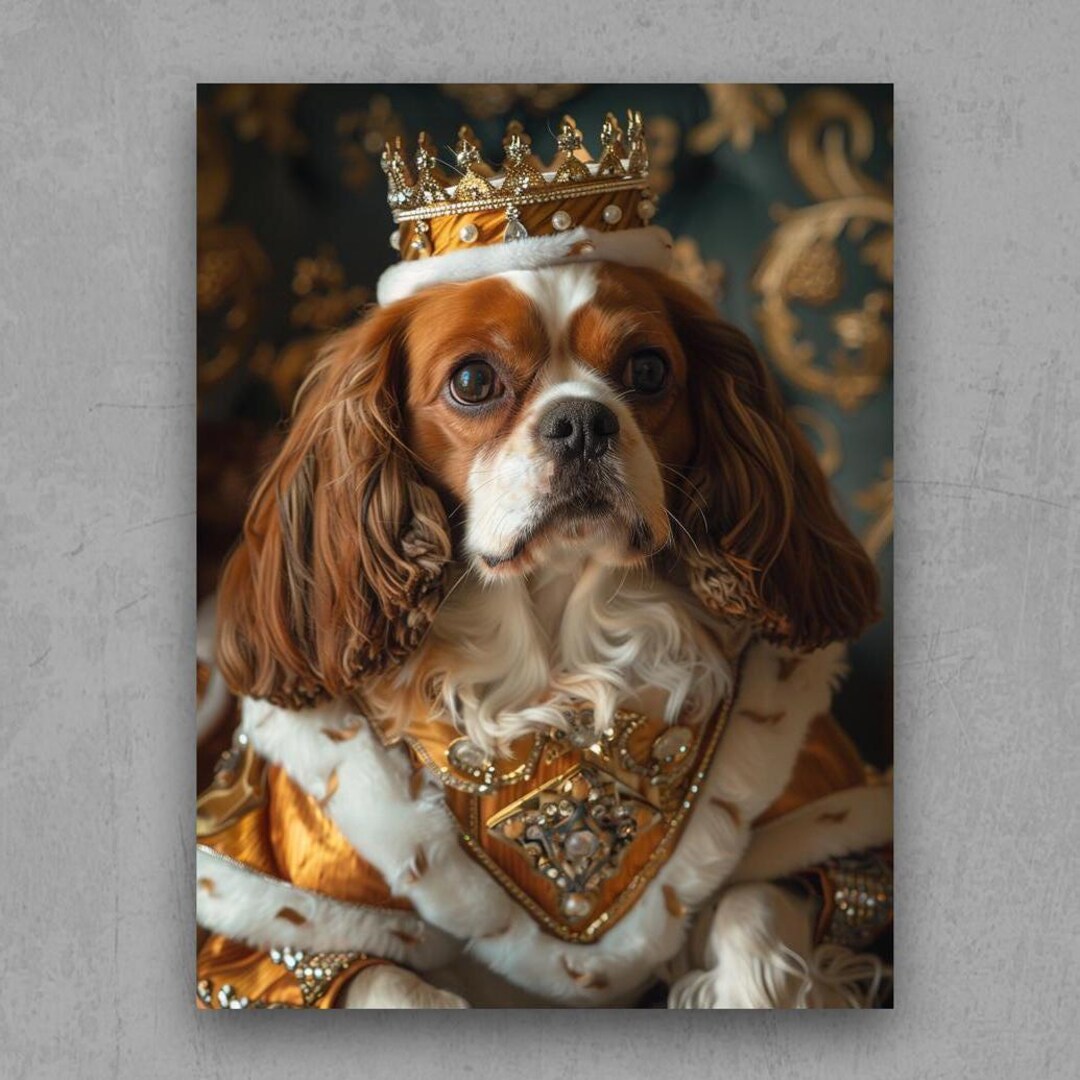 Custom Royal Cavalier King Charles Spaniel Wall Art - Personalized Pet ...