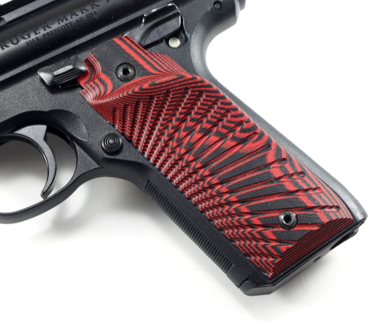 Ruger MK4 22/45 Thumbrest Pistol Grips Red/Black G10 | Etsy