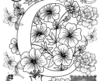 Illuminated Manuscript Alphabet Coloring Pages