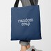 Random Crap Tote Bag Blue Tote Bag Blue Random Crap Canvas Bag - Etsy