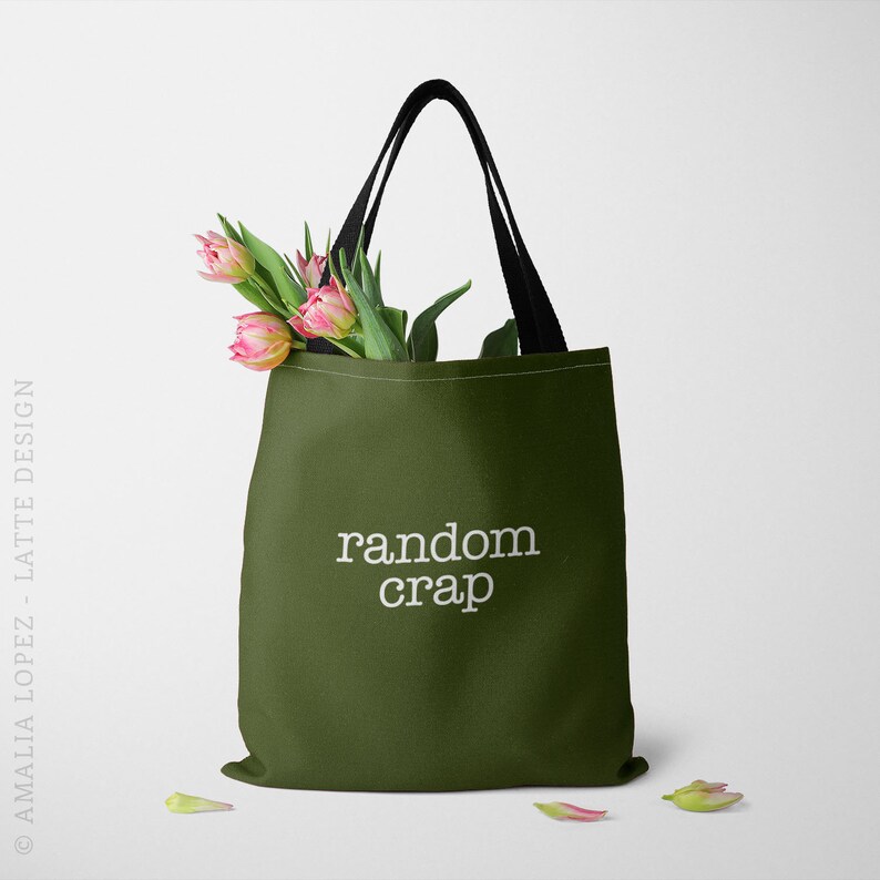 Random Crap Tote Bag Blue Tote Bag Blue Random Crap Canvas Bag - Etsy