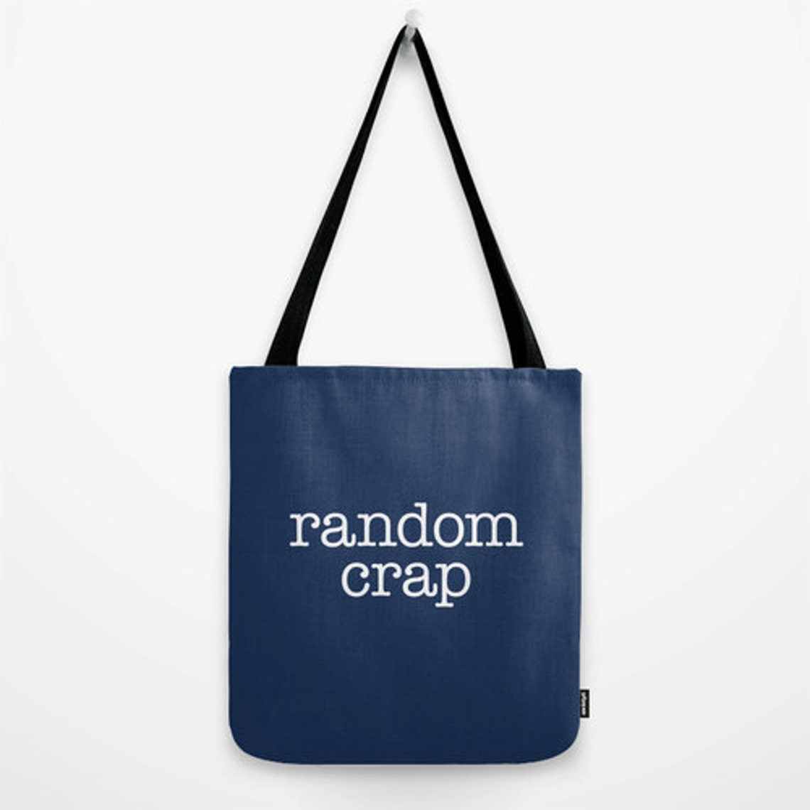 Random crap tote bag blue tote bag blue Random crap canvas bag | Etsy