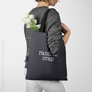 Random Crap Tote Bag Blue Tote Bag Blue Random Crap Canvas Bag - Etsy
