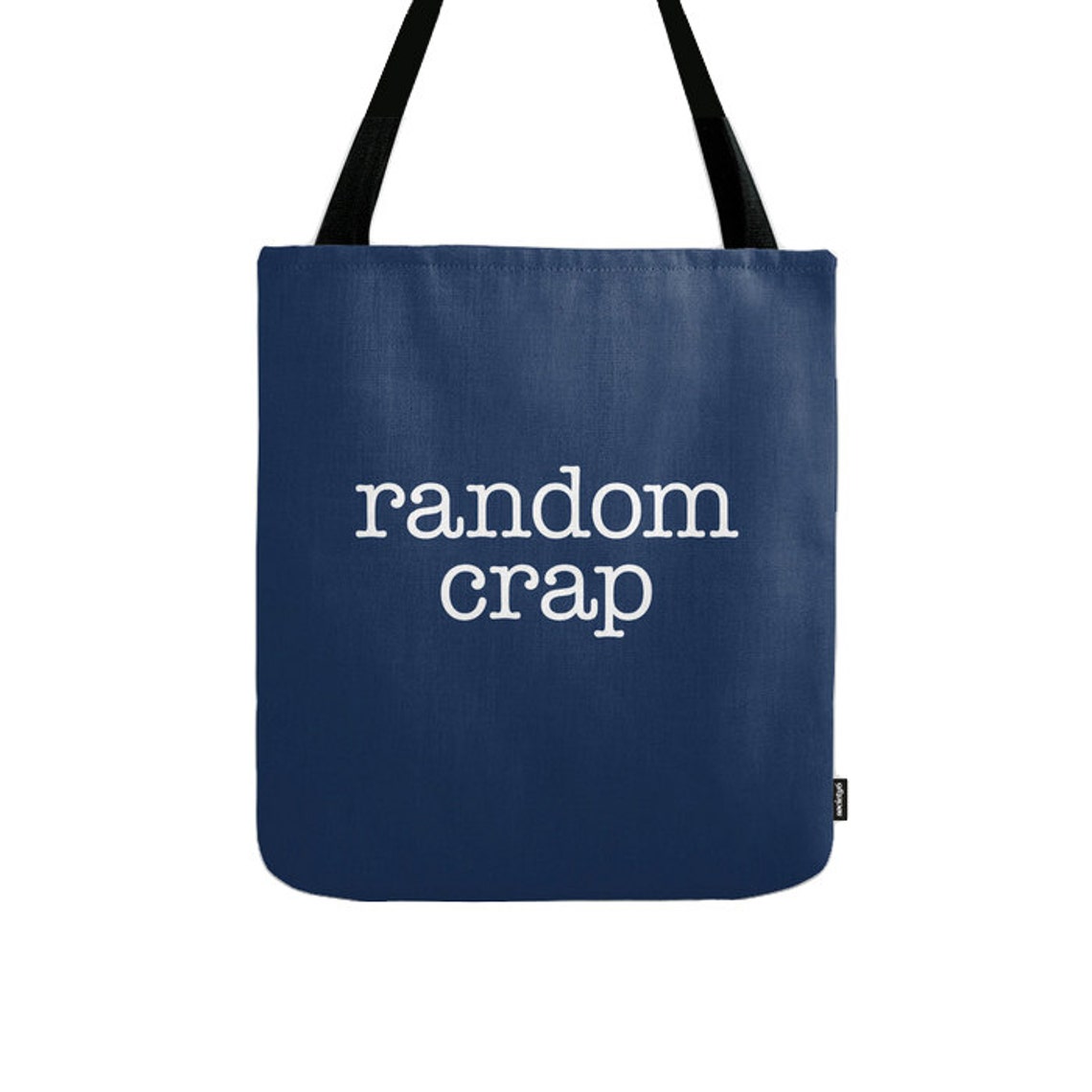 Random crap tote bag blue tote bag blue Random crap canvas bag | Etsy