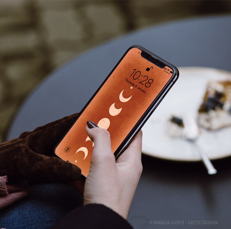 2 Pink Moon Phases iPhone Wallpapers. Blush Pink Moon Phases Phone ...