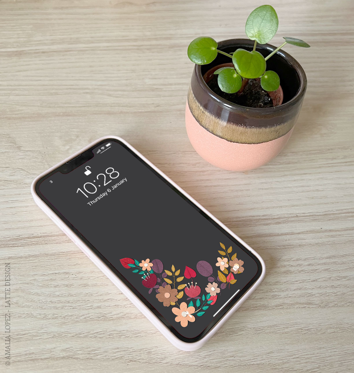 Paper Cut Flowers Phone Wallpaper. Floral iPhone Wallpaper. Flowers ...