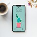 6 Cactus Phone Wallpaper. Teal iPhone Wallpaper. Botanical - Etsy