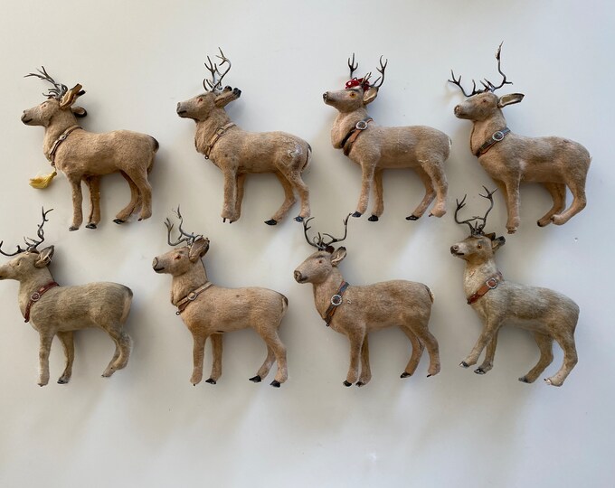 Very Rare Set of 8 Antique German Reindeer Candy Holders With Santa. - Etsy