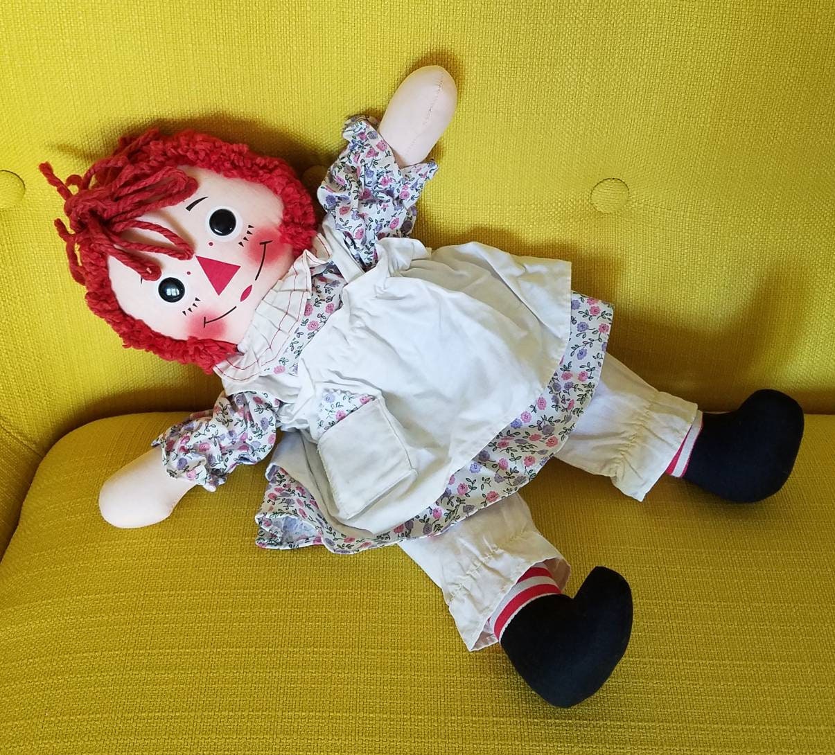 Vintage 60s Knickerbocker Cloth Raggedy Ann Rag Doll W - Etsy