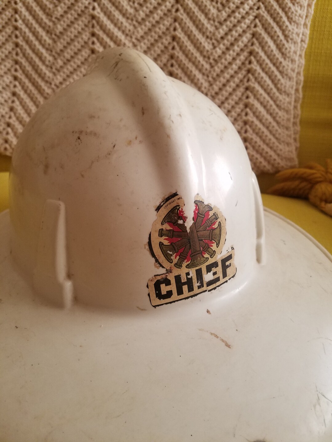 Vintage CHIEF Fire Fighter Fireman White Helmut Hat - Etsy
