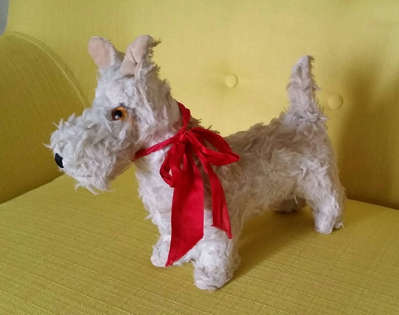 FABULOUS Vintage Steiff White Scottish Terrier Stuffed Scotty Dog Doll ...