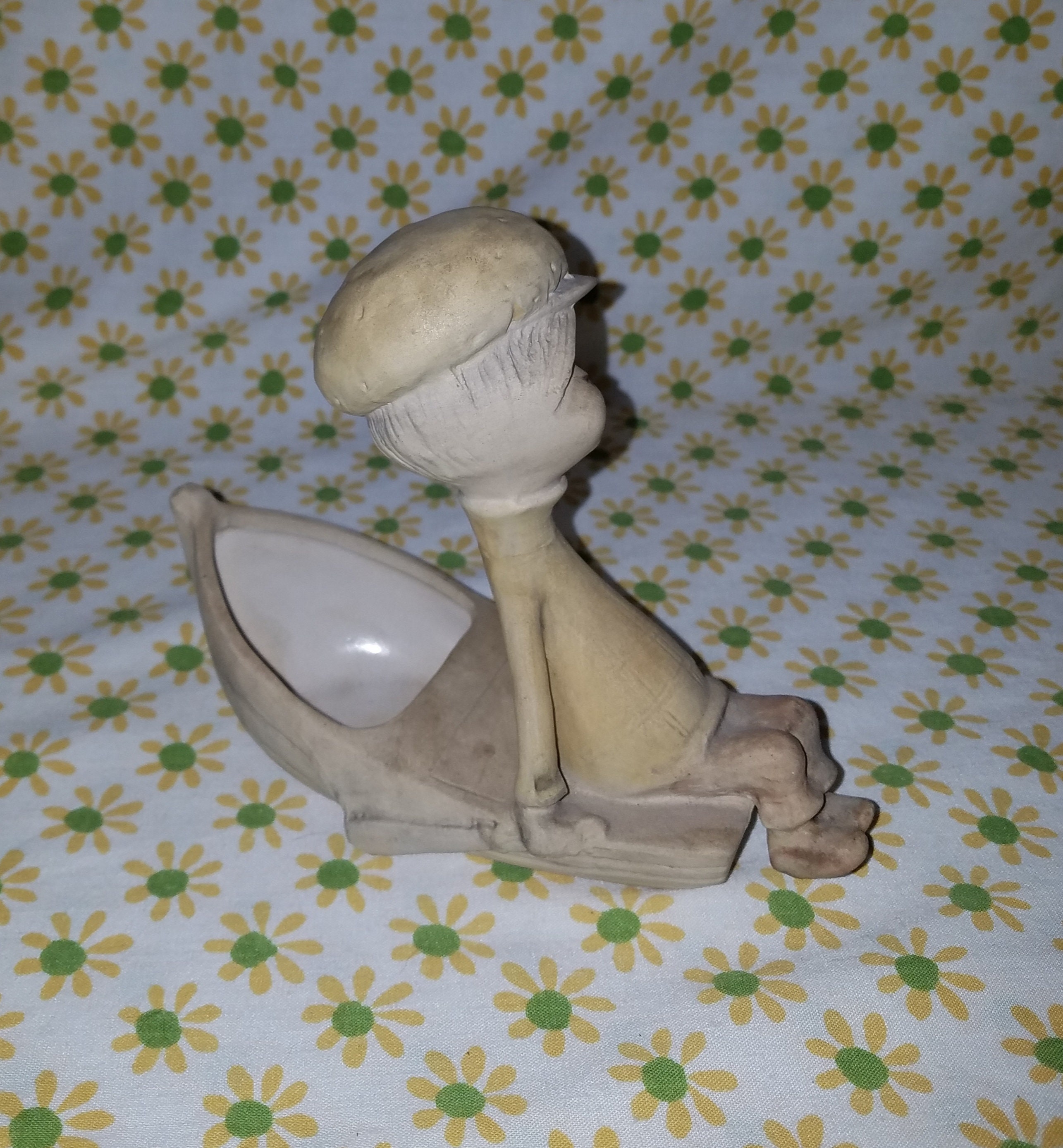 Vintage 60s UTCI Japan Pottery Ceramic Smiling Beatnik Boy Eyelashes ...