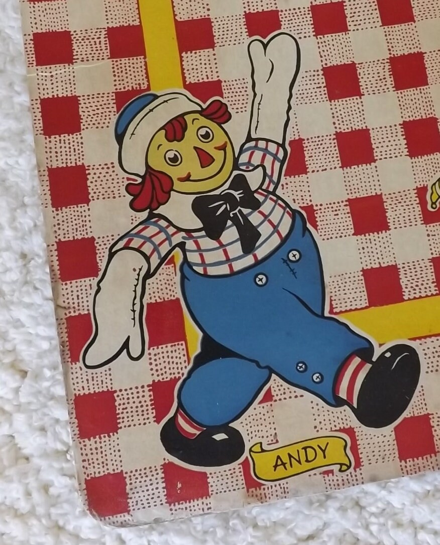 RARE OLD 1945 Johnny Gruelle Co Raggedy Ann & Andy Friends Camel Bear ...