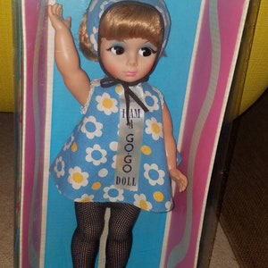 Vintage MIB Large Linda Lou Go Go Fashion Doll W Box Big Side Glance ...