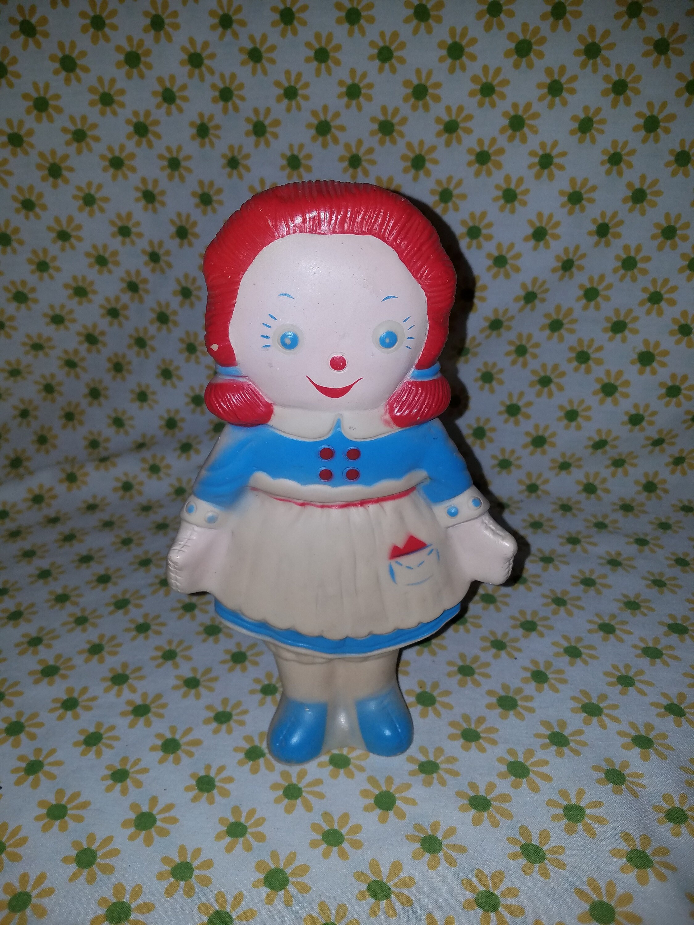 Rare Vintage 1962 Jolly Blinker Rubber Raggedy Ann W Working Squeaker ...