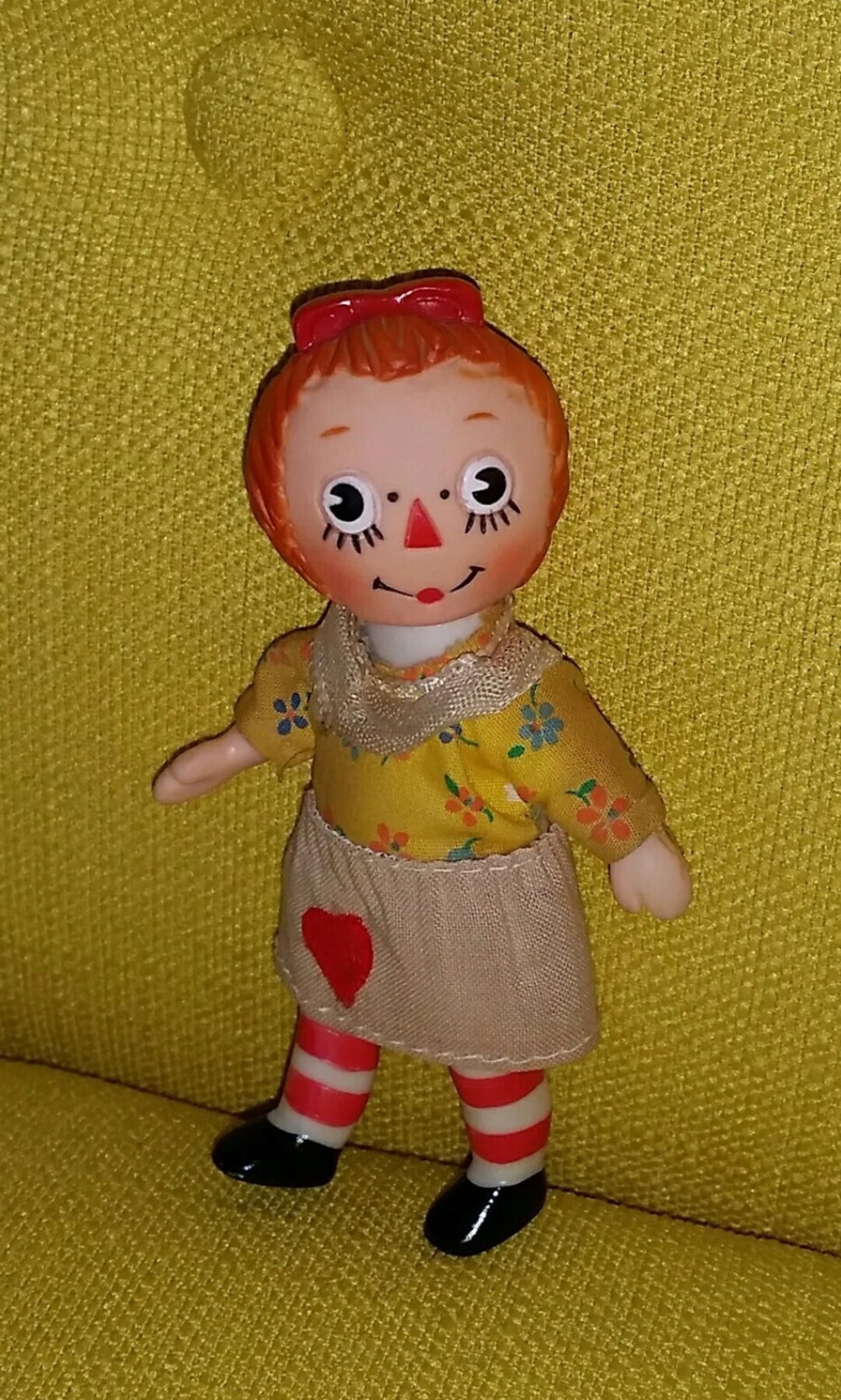 HTF Vintage 1972 Bobbs Merrill Little Vinyl Posable Raggedy Ann Doll W ...