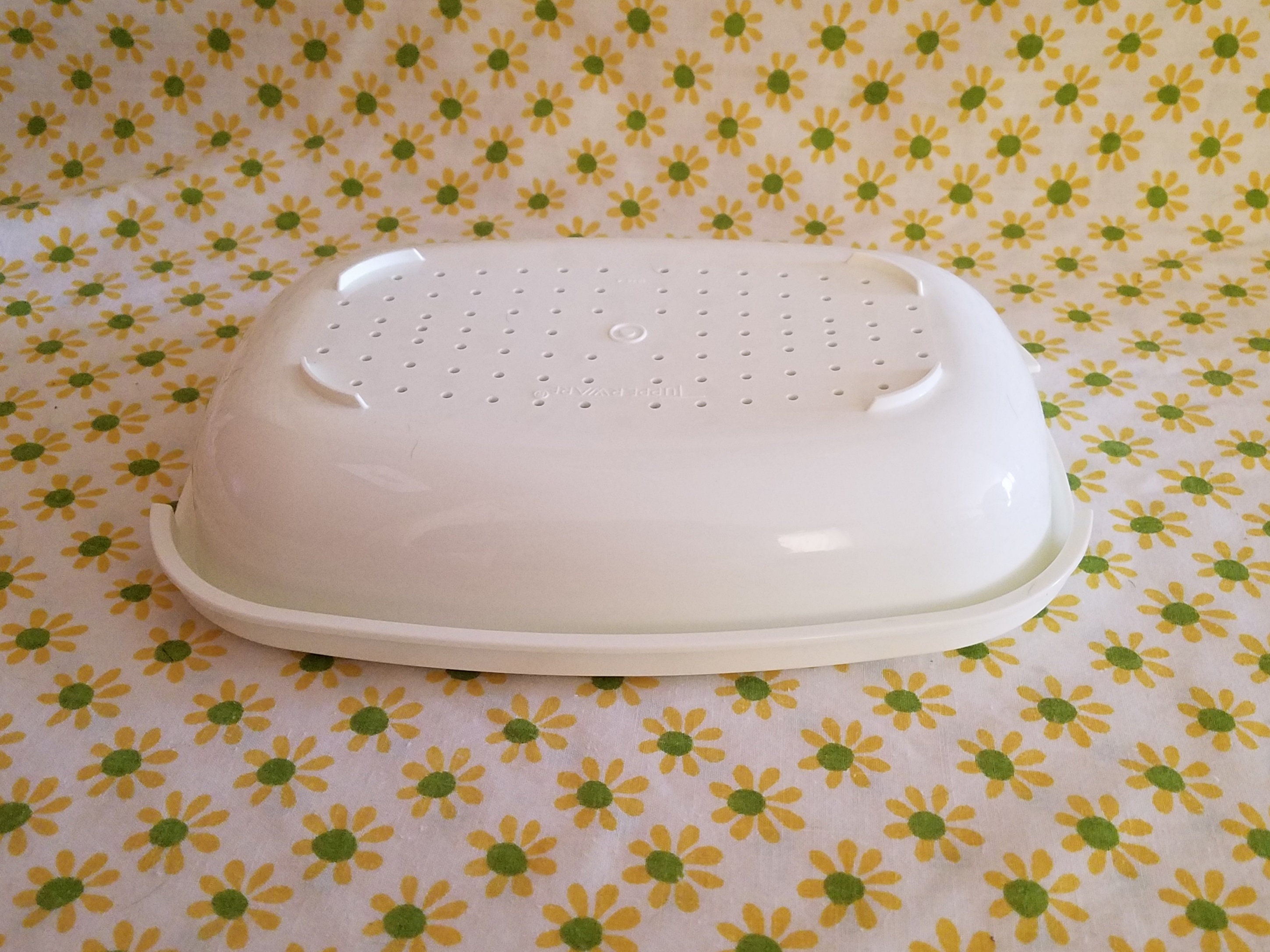 Vintage Iconic Tupperware White Microwave Steamer Insert Tray W Orig ...