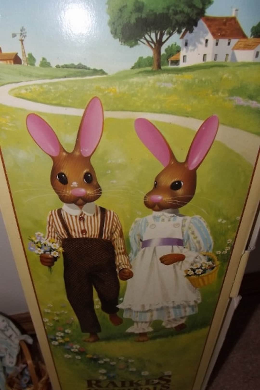 RARE 1987 Robert Raikes Wood W Cloth Body Applause REBECCA Bunny Rabbit ...