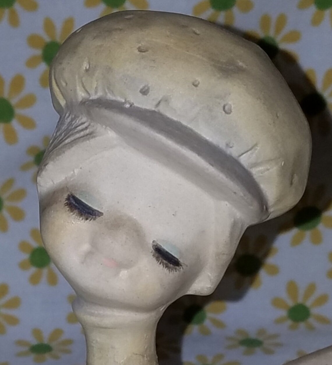 Vintage 60s UTCI Japan Pottery Ceramic Smiling Beatnik Boy Eyelashes ...