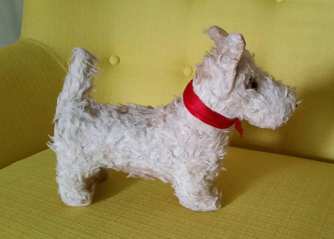 FABULOUS Vintage Steiff? White Scottish Terrier Stuffed Scotty Dog Doll ...