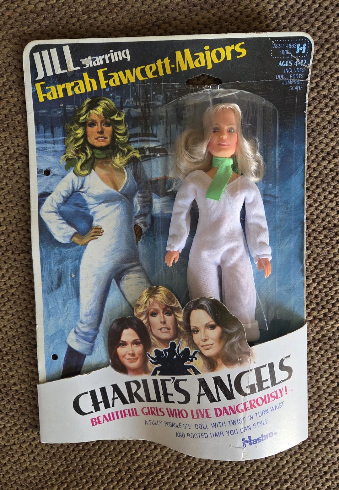 MIP Vintage 70s Hasbro Charlies Angels Farrah Fawcett Majors Jill 8.5 ...