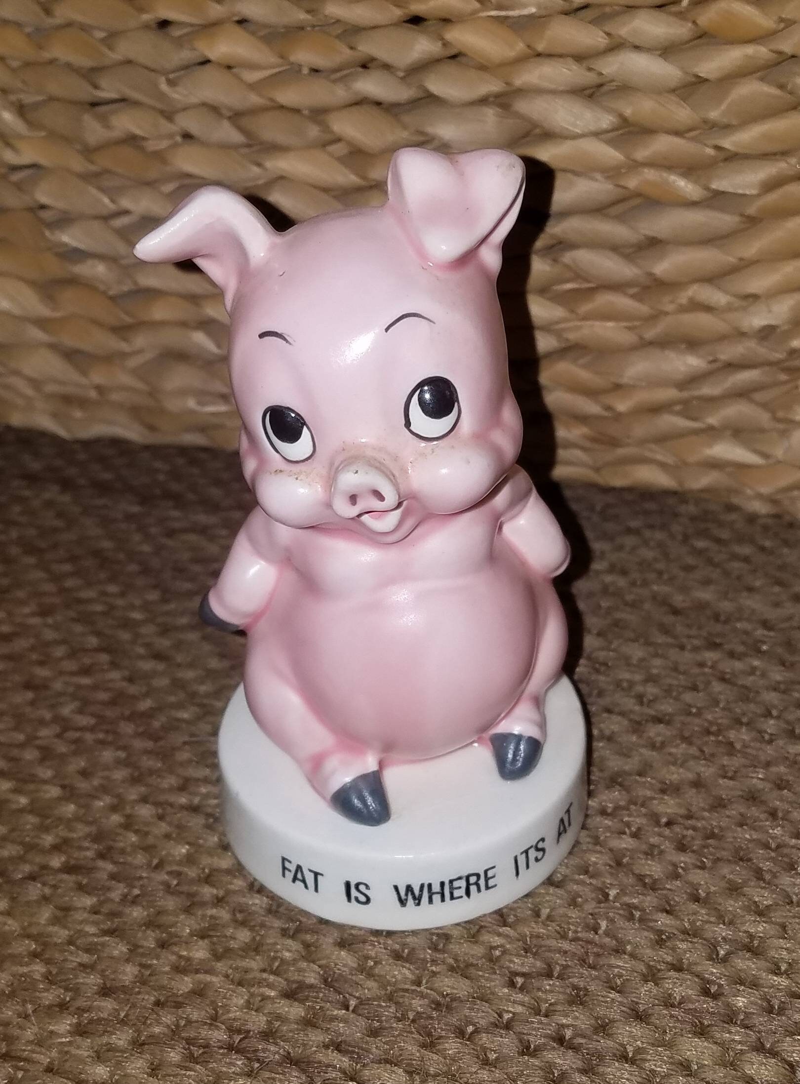 HTF Adorable ! Vintage Norcrest Japan Sticker on Bottom Fat is Where ...