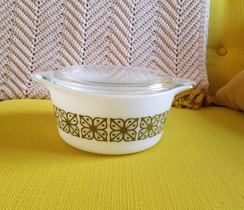 Unused Like New Medium 1.5 Quart Vintage Pyrex Corning Verde Green ...