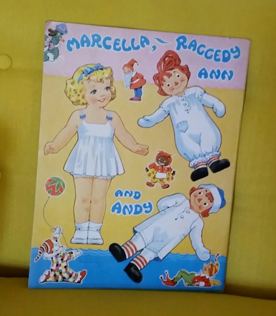 WOW HTF 1944 Raggedy Ann Andy & Marcella LARGE Paper Dolls Coloring ...