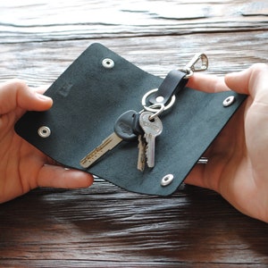 Handmade Leather Keychain. Personalized Leather Key Holder. Leather Key ...